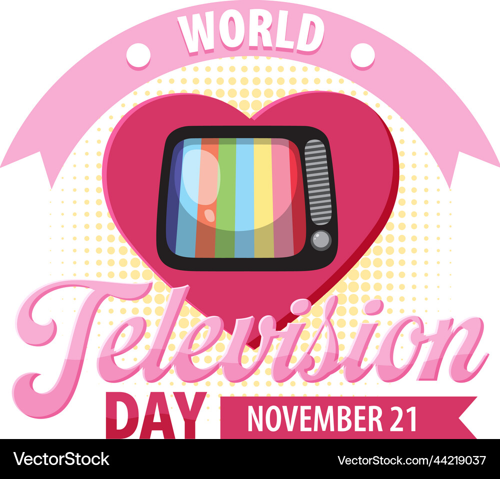 World television day poster design Royalty Free Vector Image