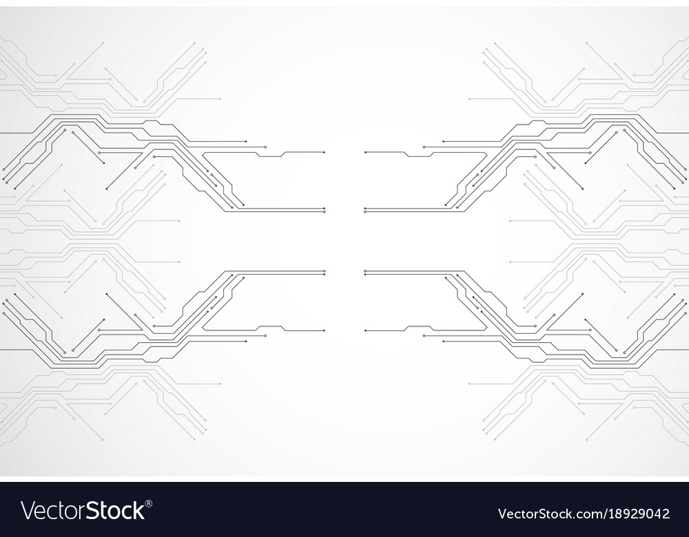 Abstract Technology Circuit Board Communication Vector Image