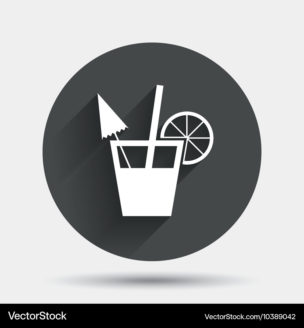 Cocktail sign alcoholic drink symbol Royalty Free Vector