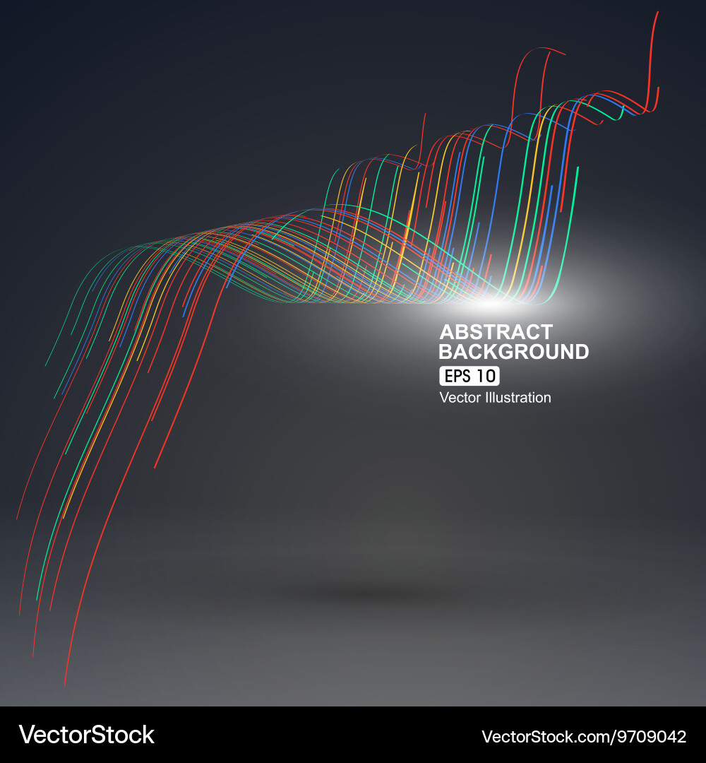 Colourful curve composition have a sense of Vector Image
