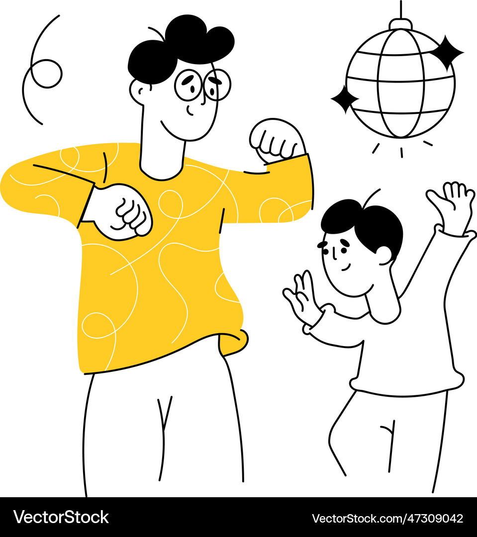 Dad dancing Royalty Free Vector Image - VectorStock