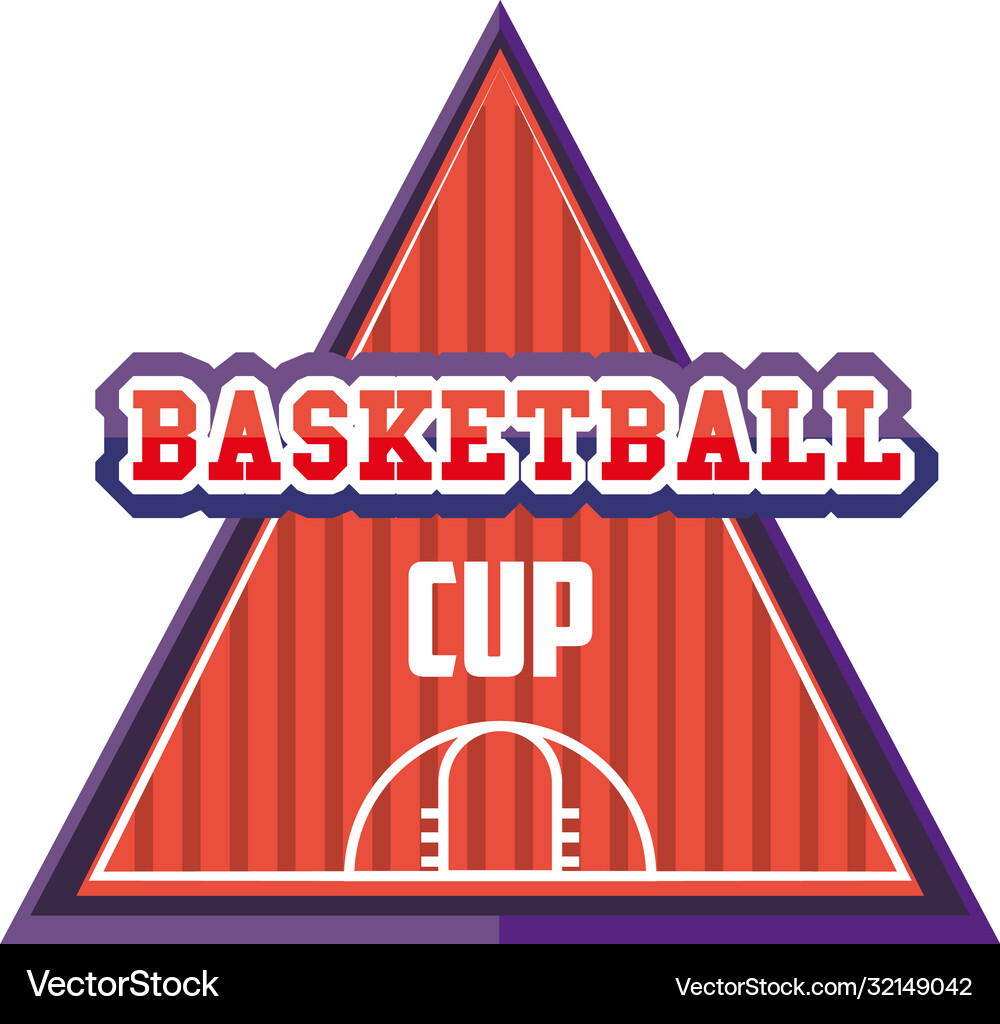Field triangle basketball detailed style icon Vector Image