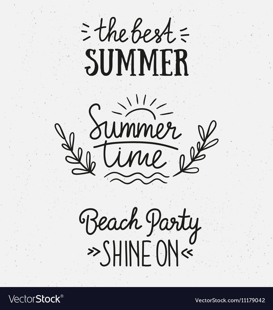 Hand Drawn Stylish Typography Lettering Phrases Vector Image