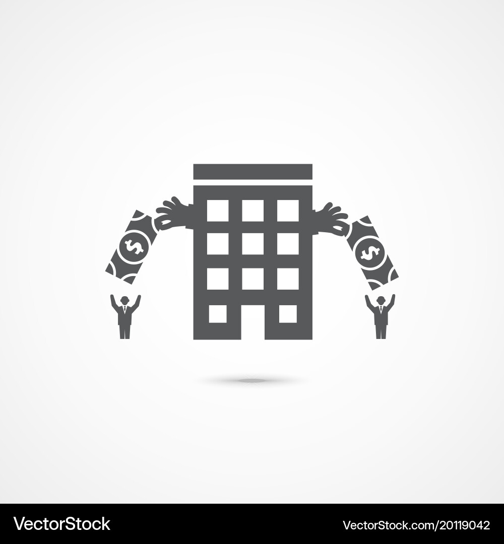 Investment company icon Royalty Free Vector Image