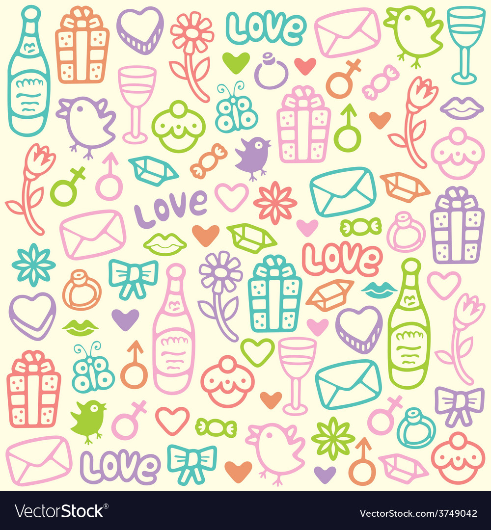 Love pattern Royalty Free Vector Image - VectorStock