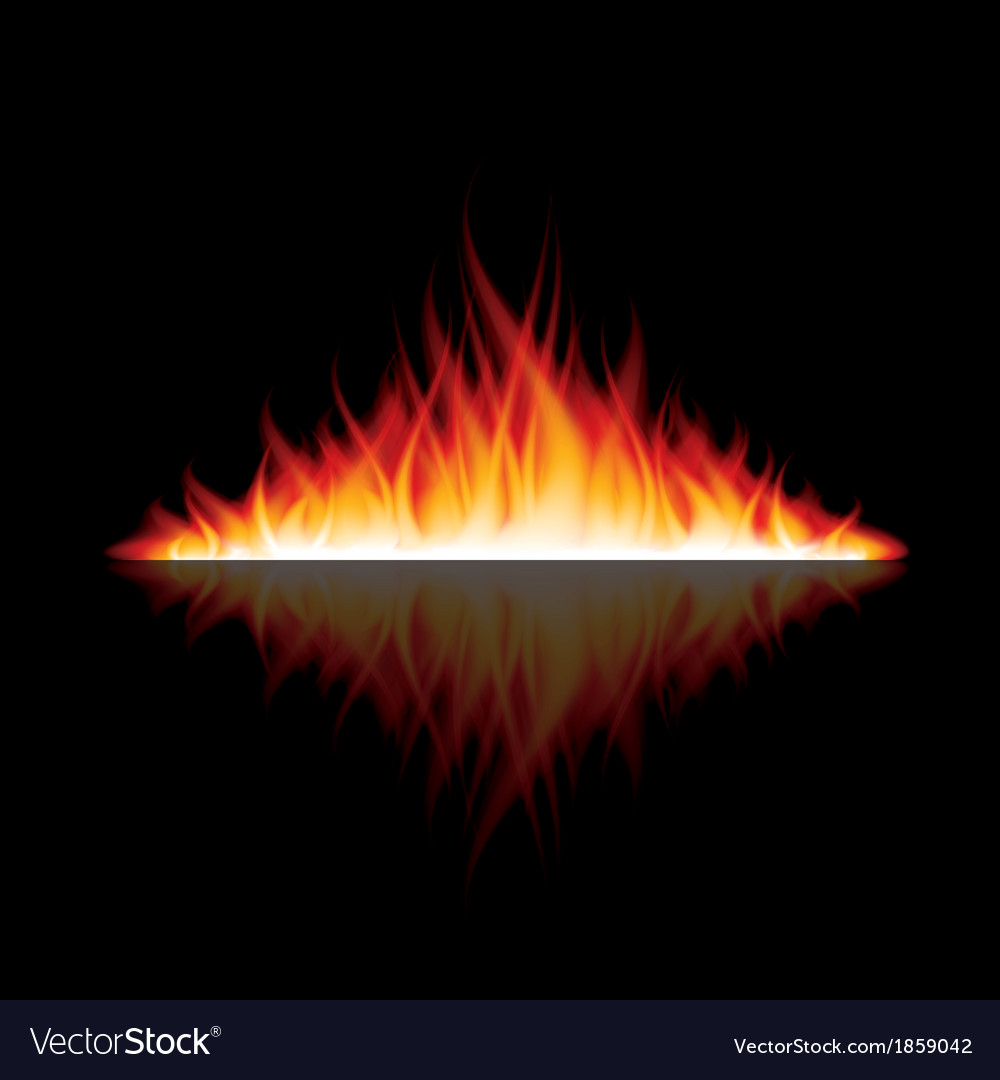 Object fire reflection Royalty Free Vector Image