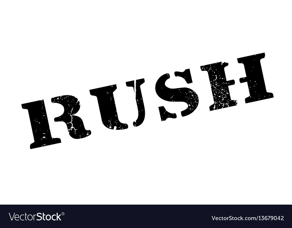 Rush rubber stamp Royalty Free Vector Image - VectorStock