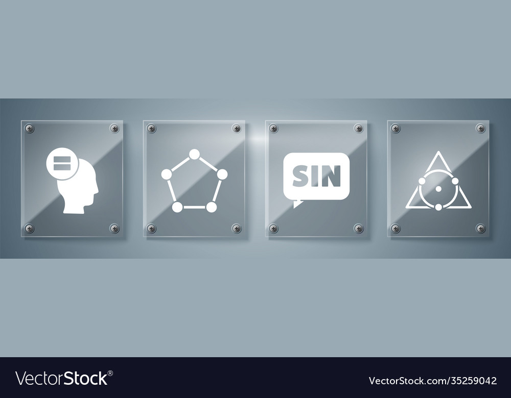 Set triangle math mathematics function sine Vector Image