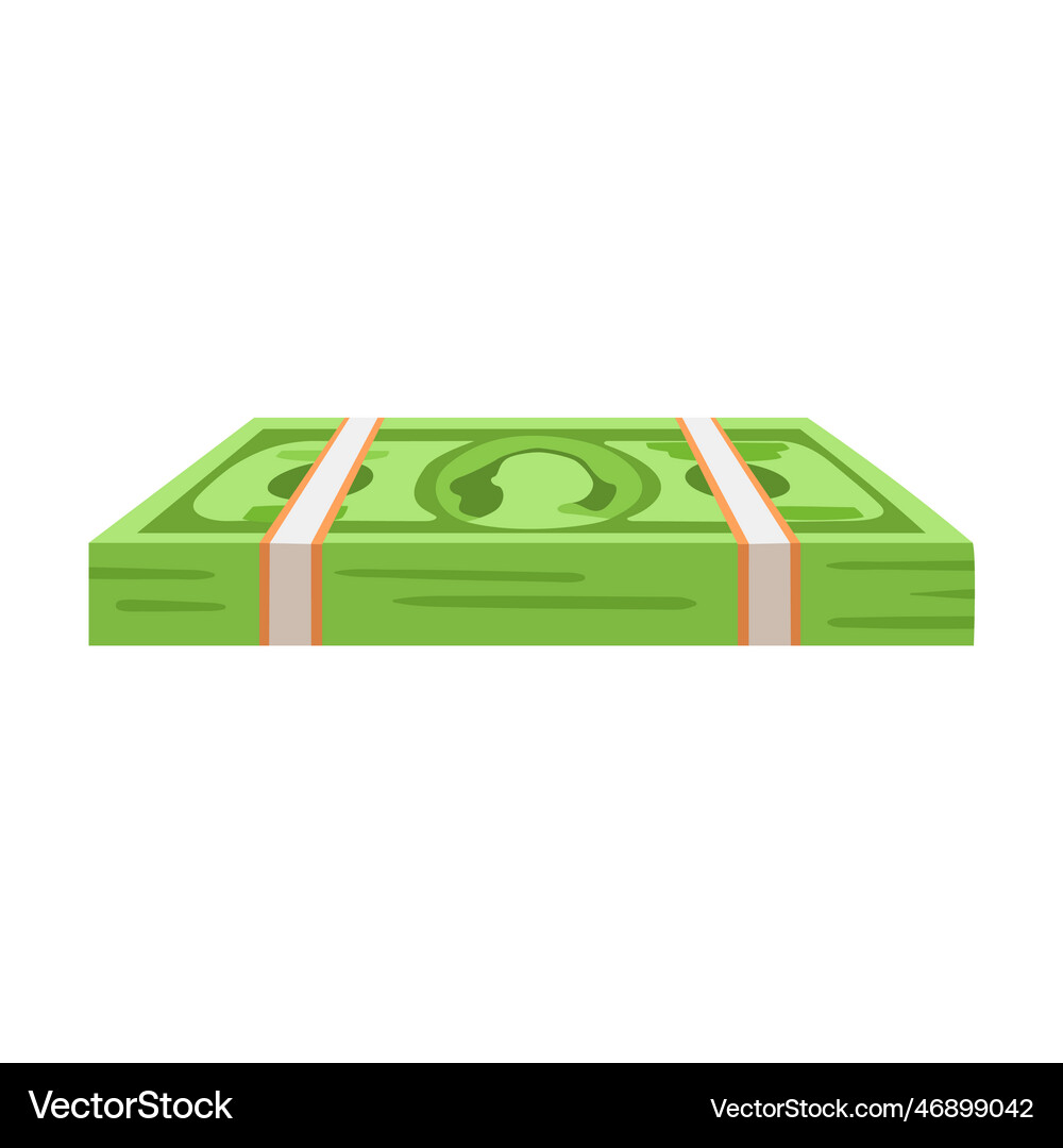 Stack of dollar money cartoon heap Royalty Free Vector Image