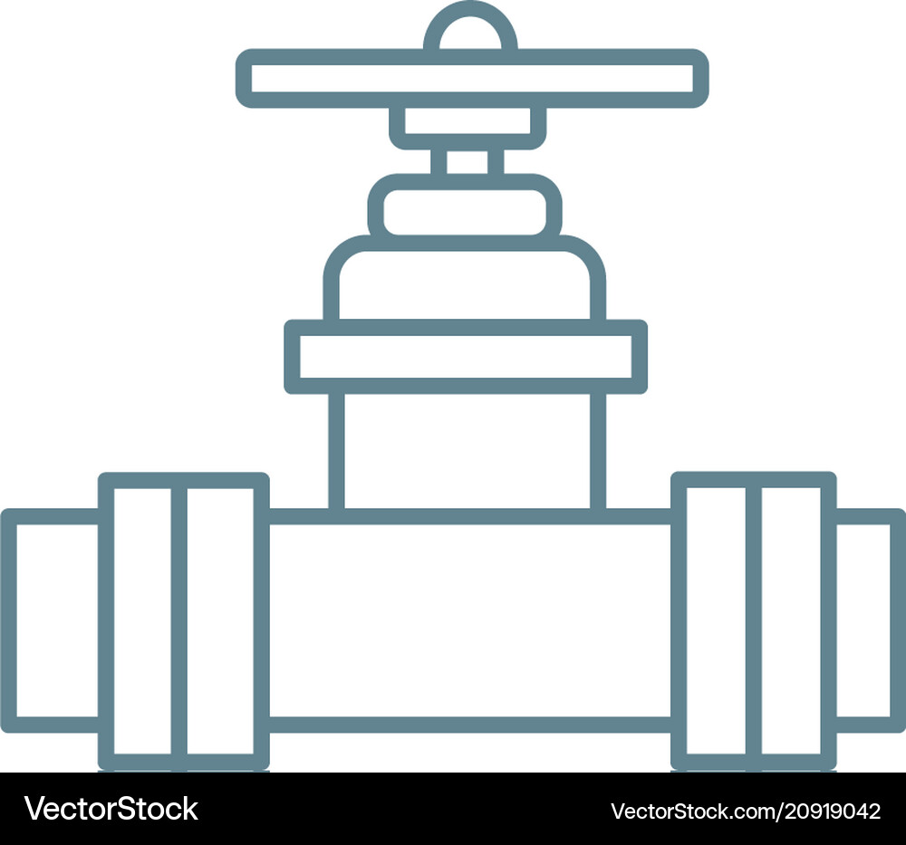 Water valve linear icon concept water valve line Vector Image