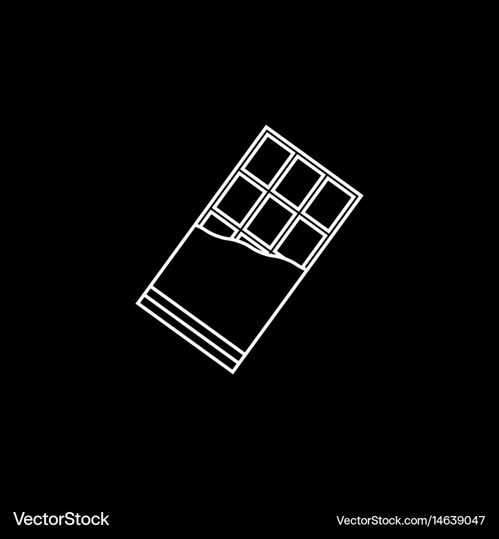 Chocolate bar line icon food drink elements Vector Image