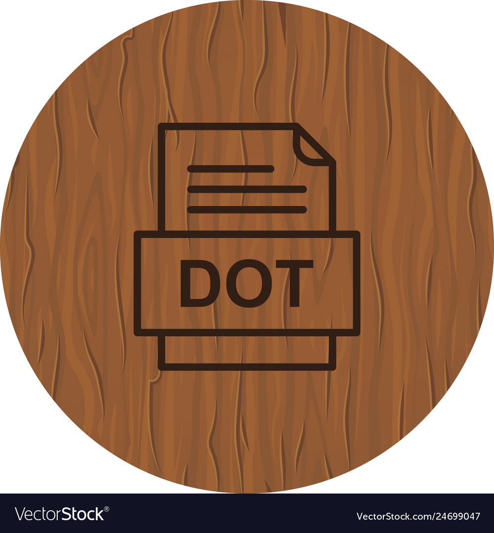 Dot file document icon Royalty Free Vector Image