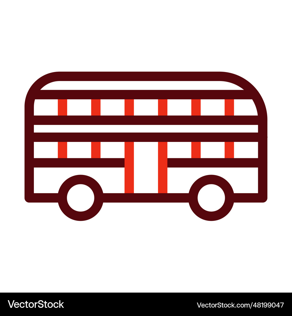 Double bus glyph two color icon for personal and Vector Image