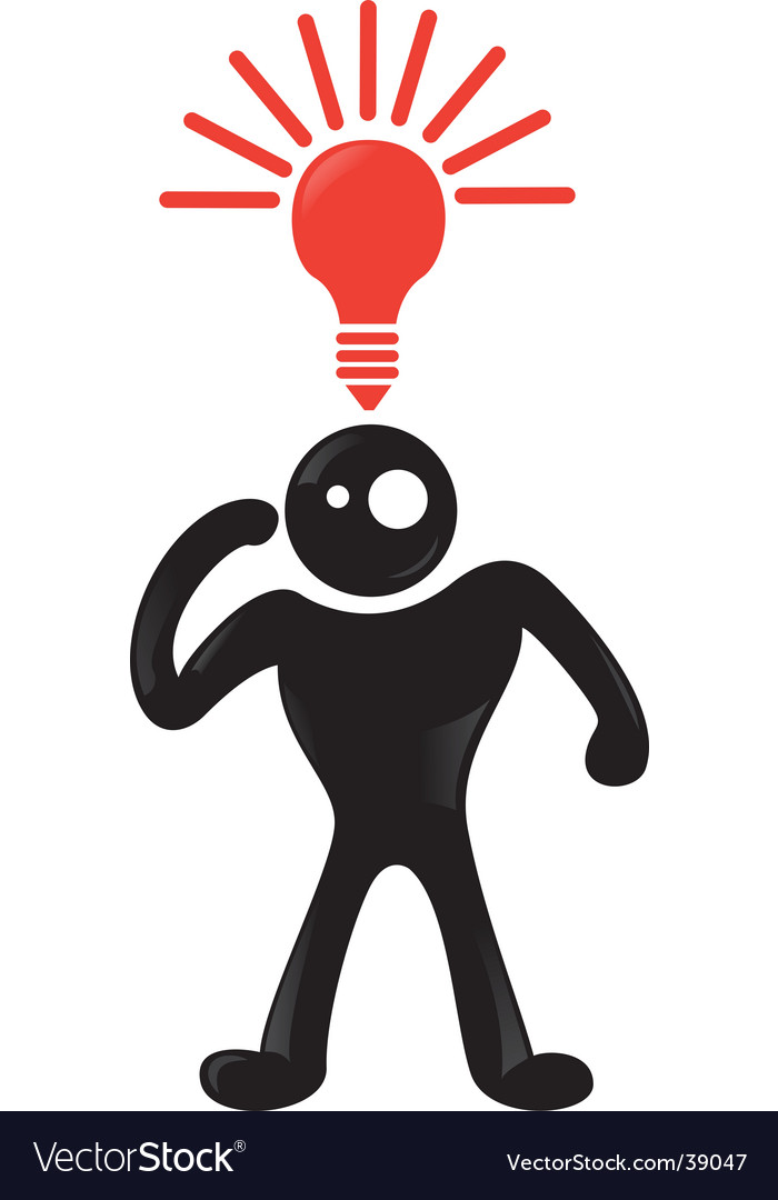 Man idea Royalty Free Vector Image - VectorStock