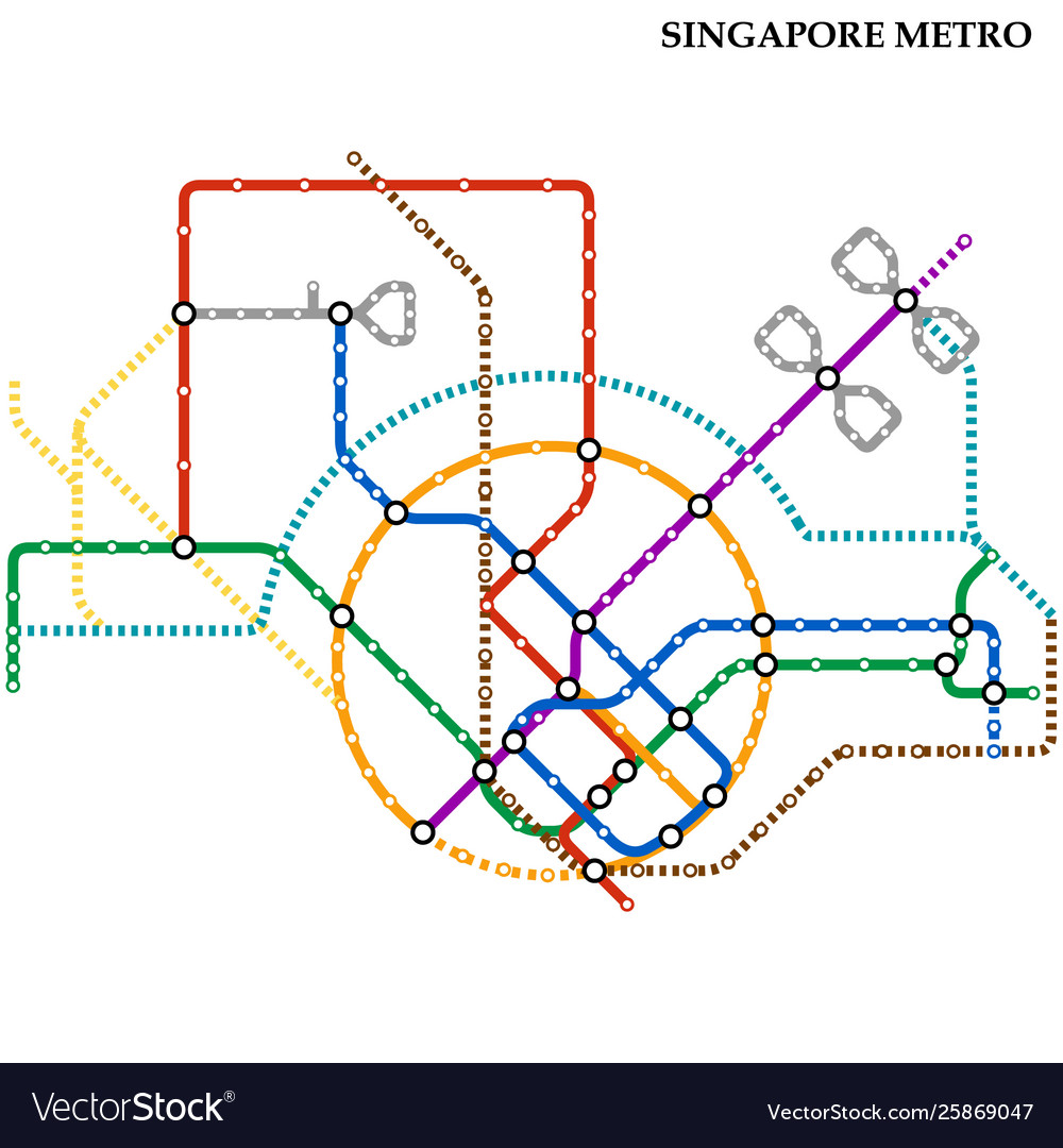Map metro subway Royalty Free Vector Image - VectorStock