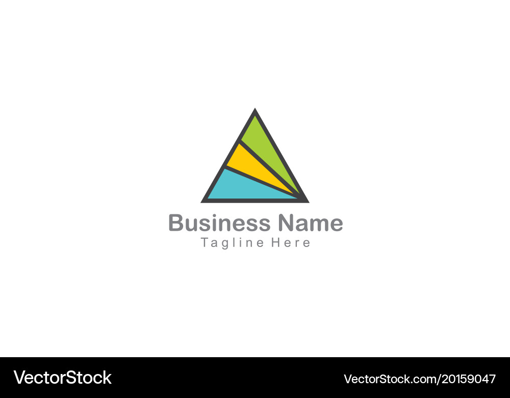 Triangle shape abstract company business logo Vector Image