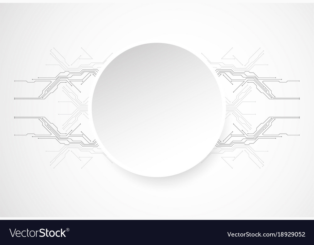 Abstract Technology Circuit Board Communication Vector Image
