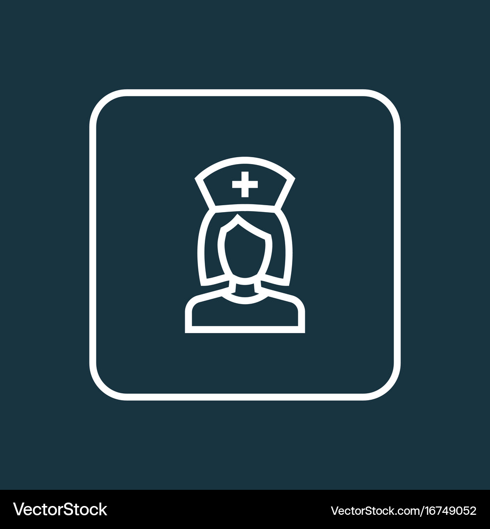 Assistant outline symbol premium quality isolated Vector Image