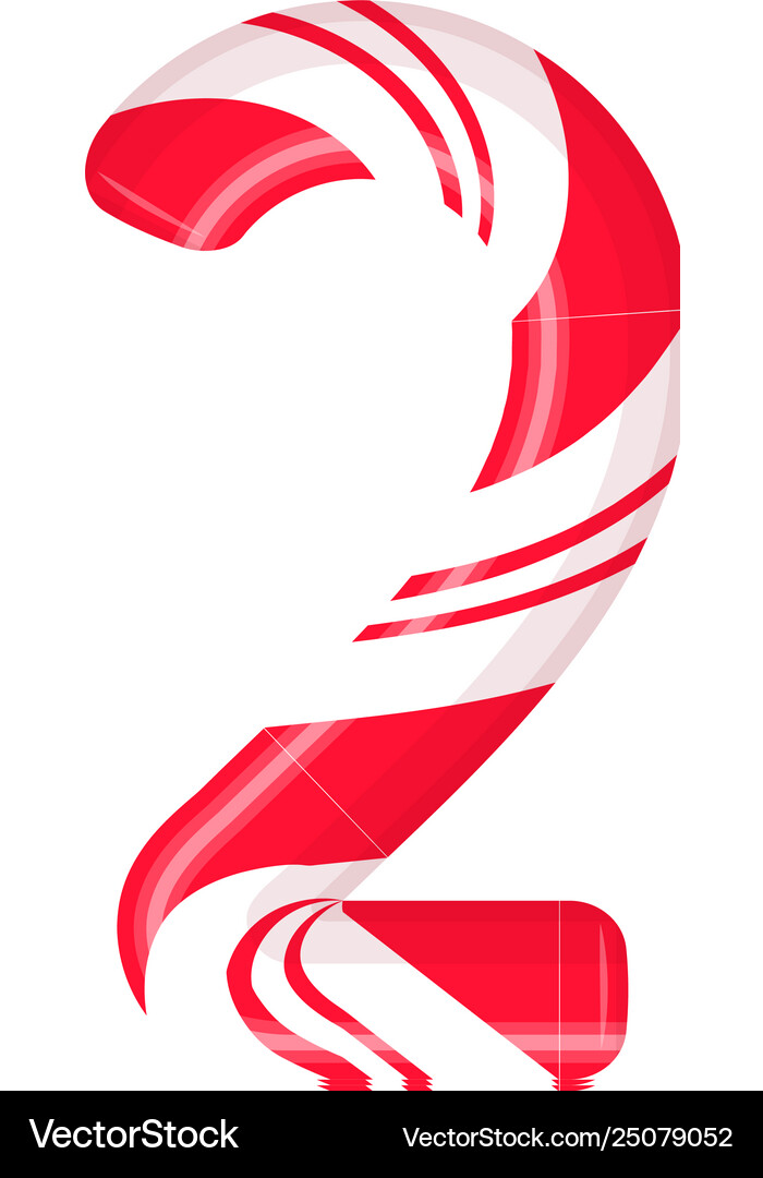 Cane letter 2 candy font elment sweet candy Vector Image