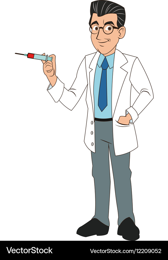 Isolated doctor cartoon design Royalty Free Vector Image