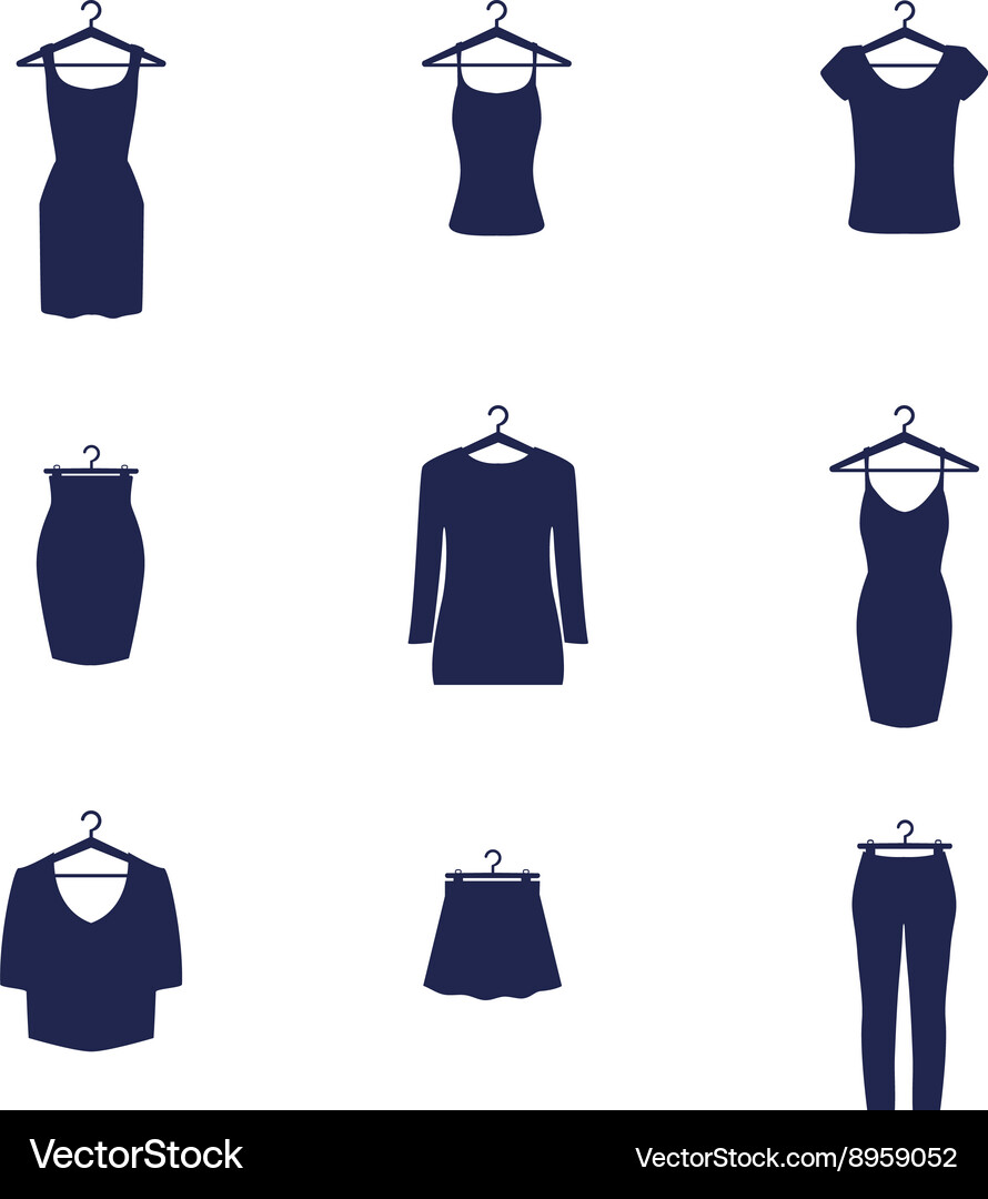 Set of icons clothes Royalty Free Vector Image