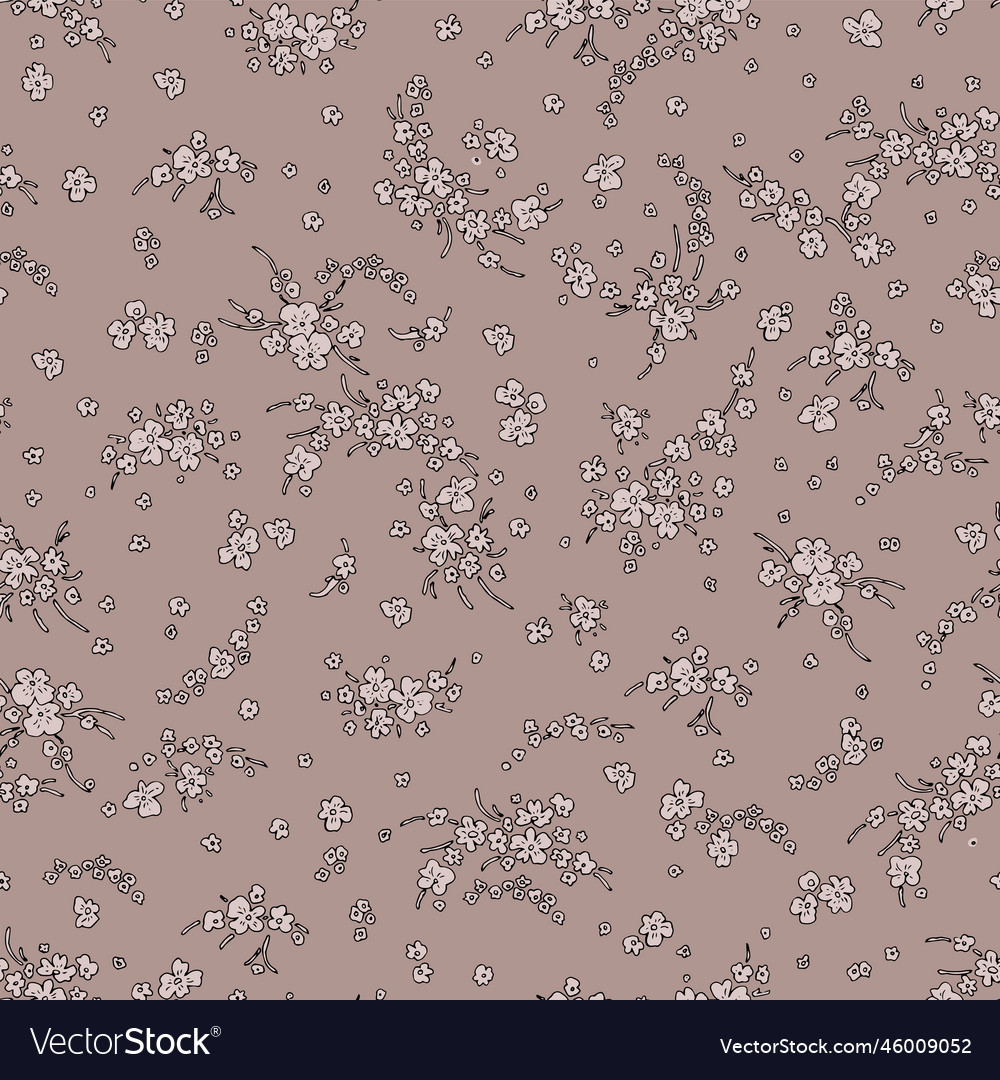 Simple botanical background seamless pattern Vector Image