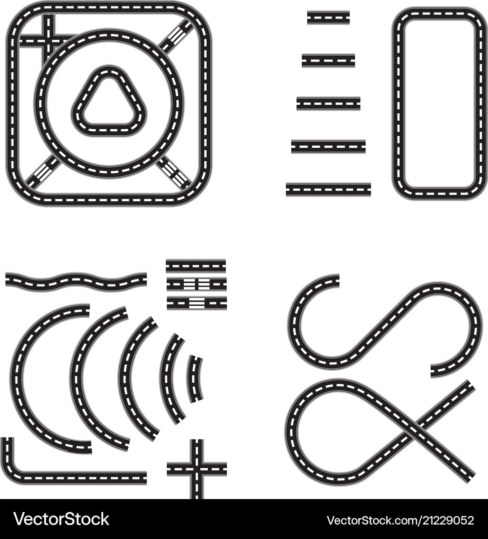 Street road or highway Royalty Free Vector Image