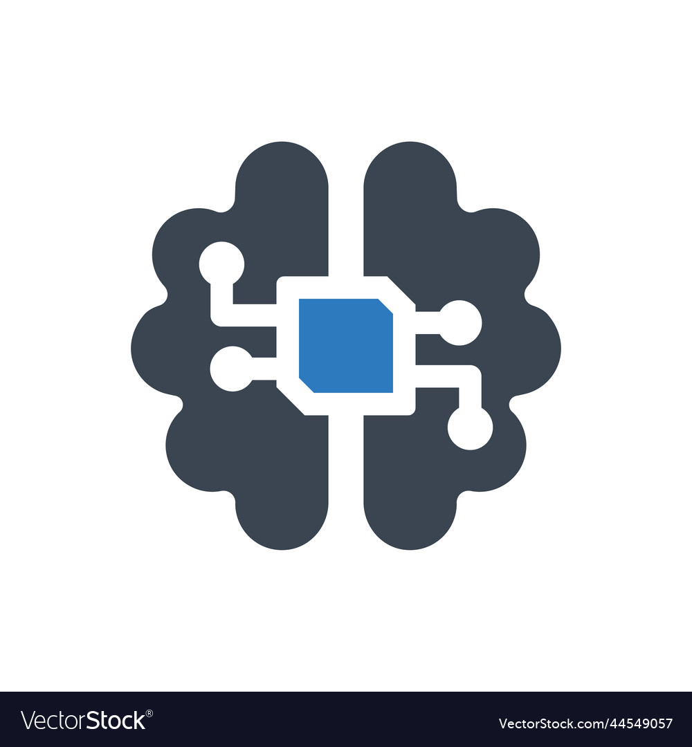 Artificial intelligence icon Royalty Free Vector Image