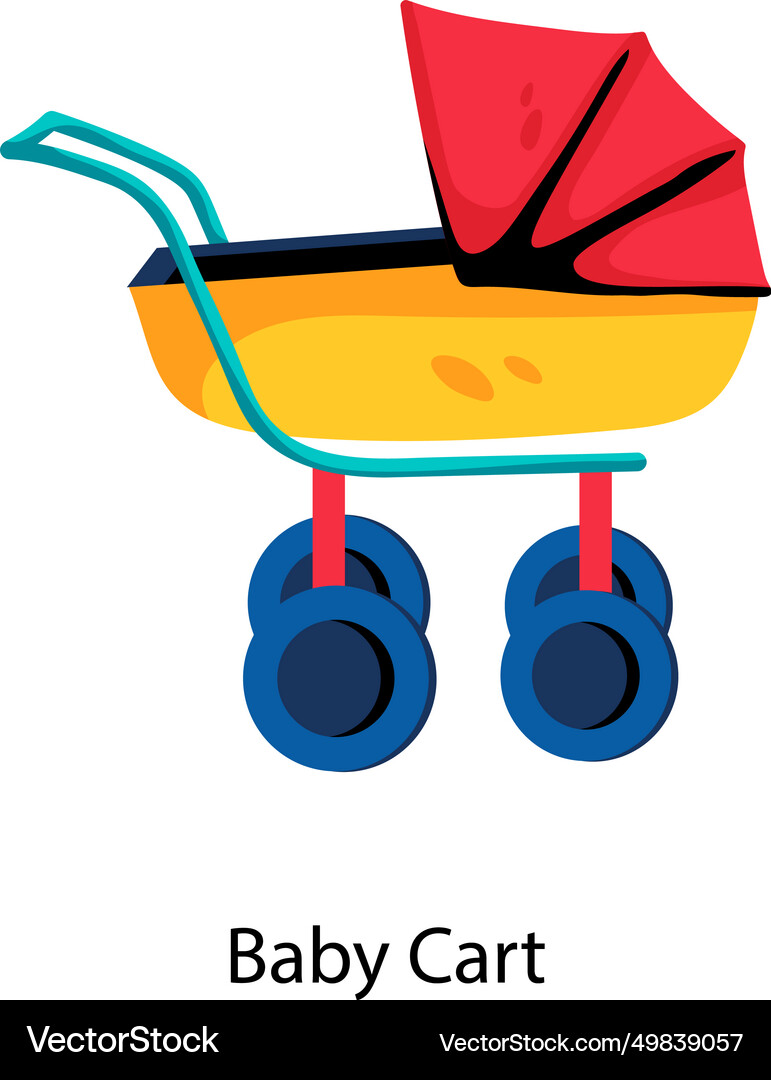 Baby cart Royalty Free Vector Image - VectorStock