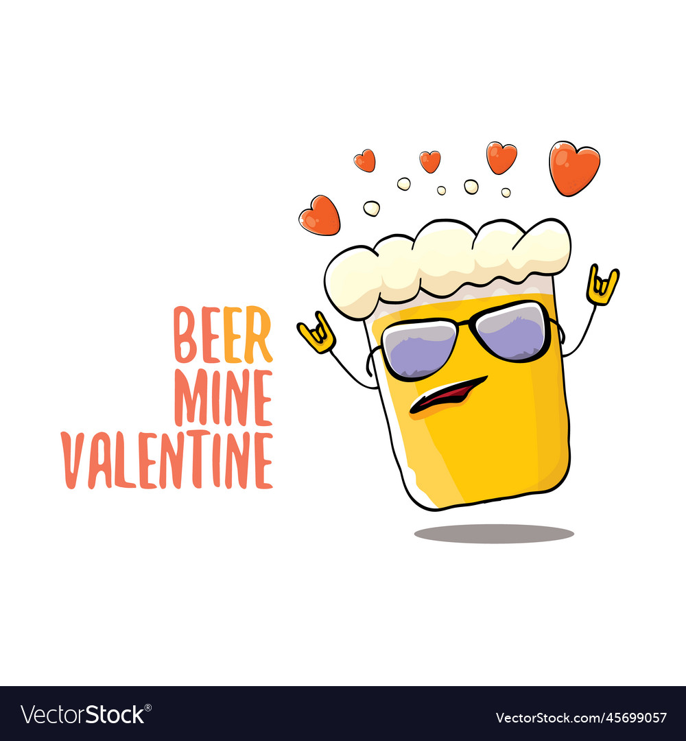 Beer mine valentines greeting Royalty Free Vector Image
