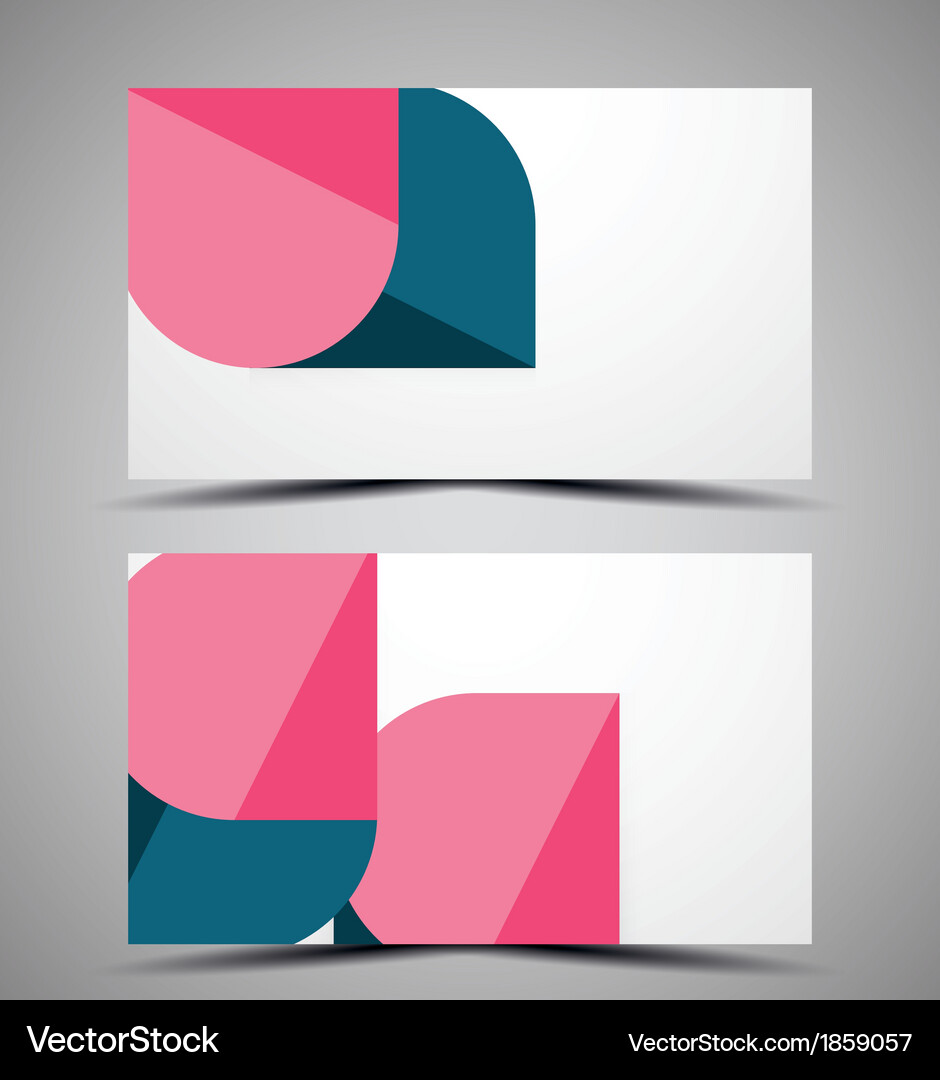Cmyk business card design template Royalty Free Vector Image