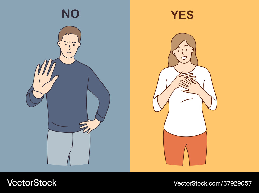 Contrast emotions and reactions concept Royalty Free Vector