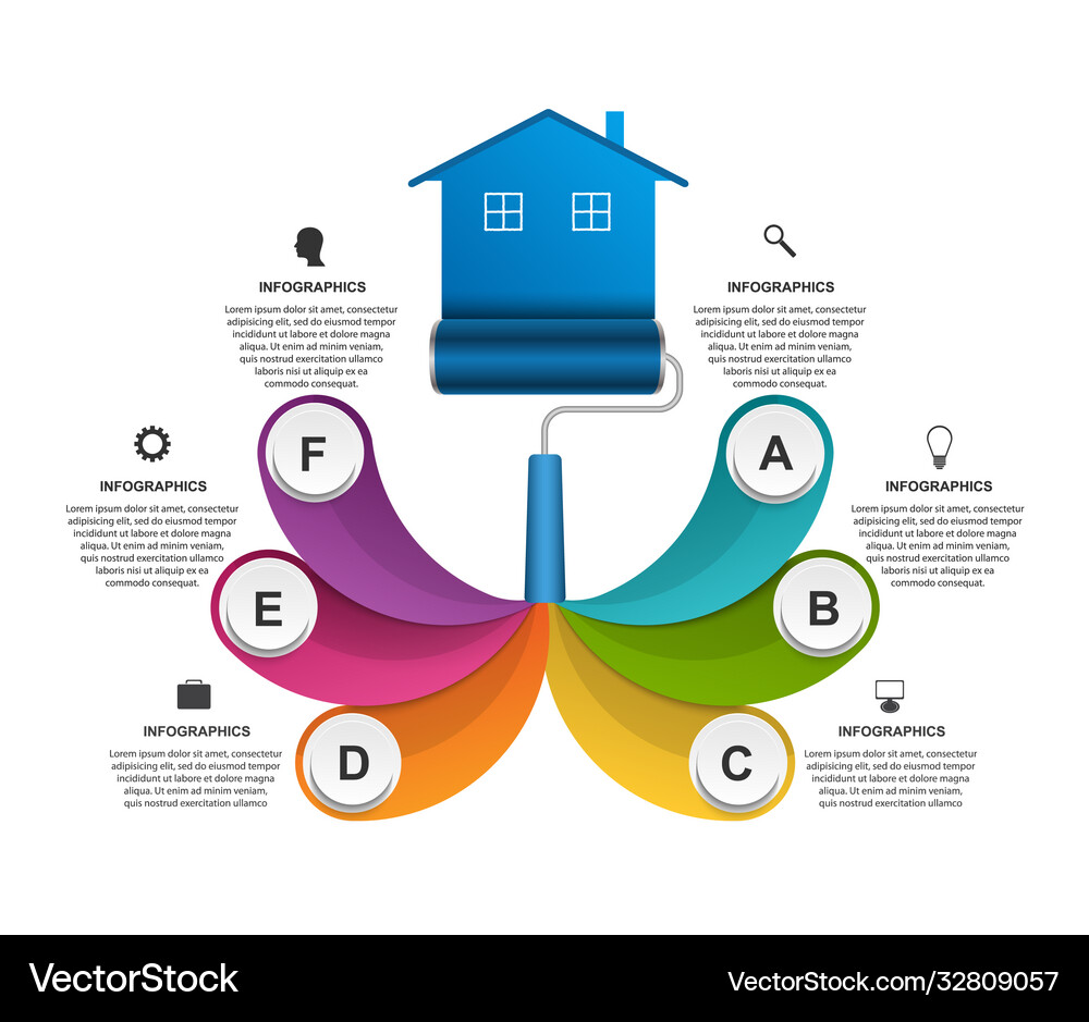 Infographic on construction topics home repair Vector Image