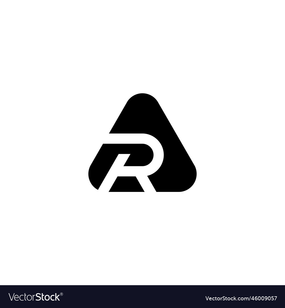 Initial letter ar typography logo design Vector Image