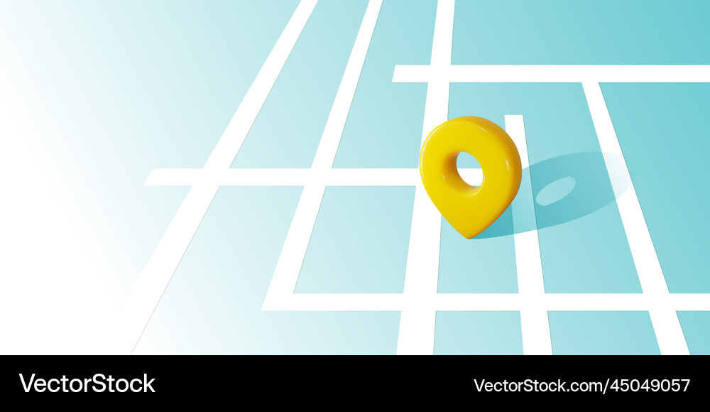 Locator mark on city map shows destination Vector Image