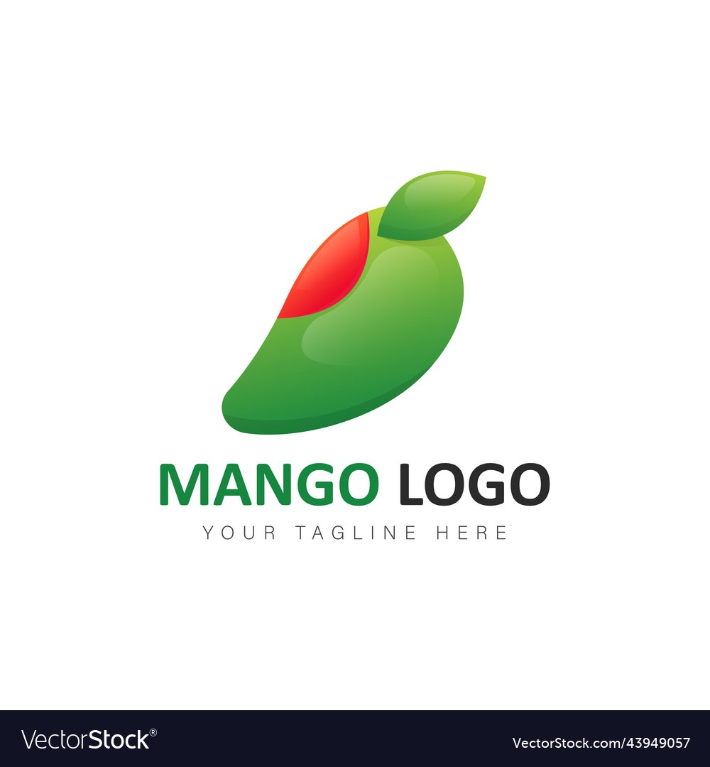 Mango logo gradient design Royalty Free Vector Image