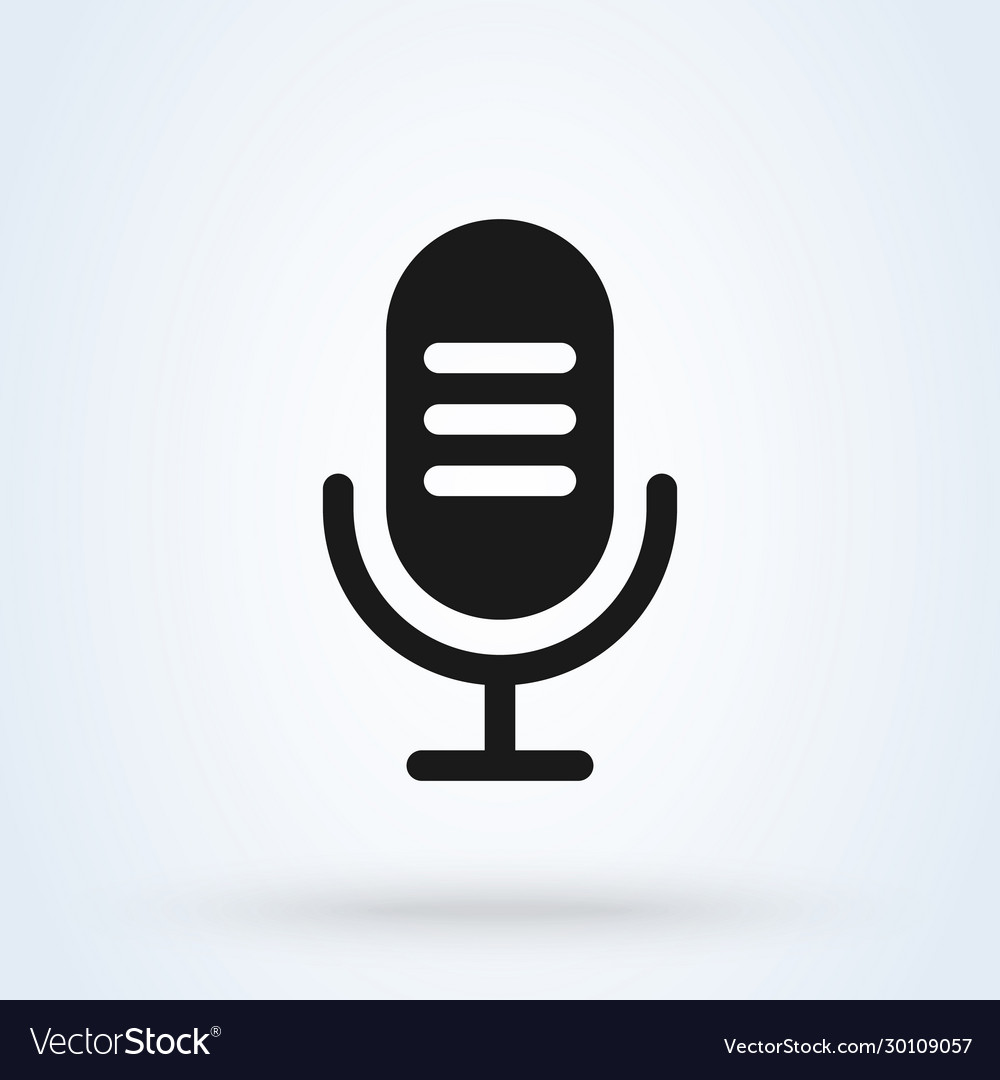 Microphone simple modern icon design Royalty Free Vector Microphone simple modern icon design Royalty Free Vector