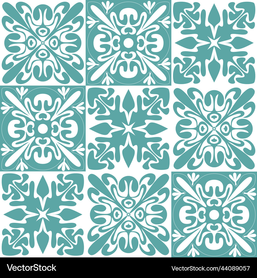 Talavera traditional portuguese ceramic wall Vector Image