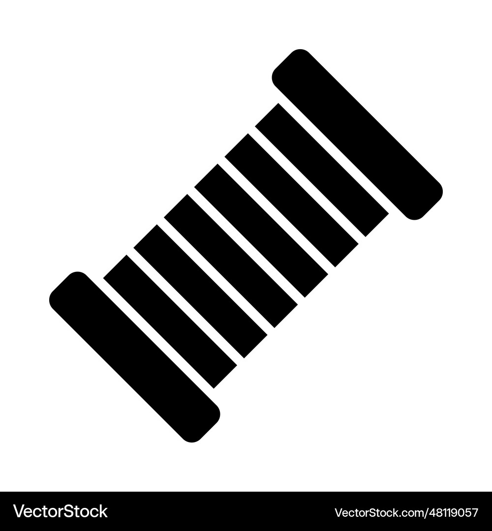 Thread glyph icon for personal and commercial use Vector Image