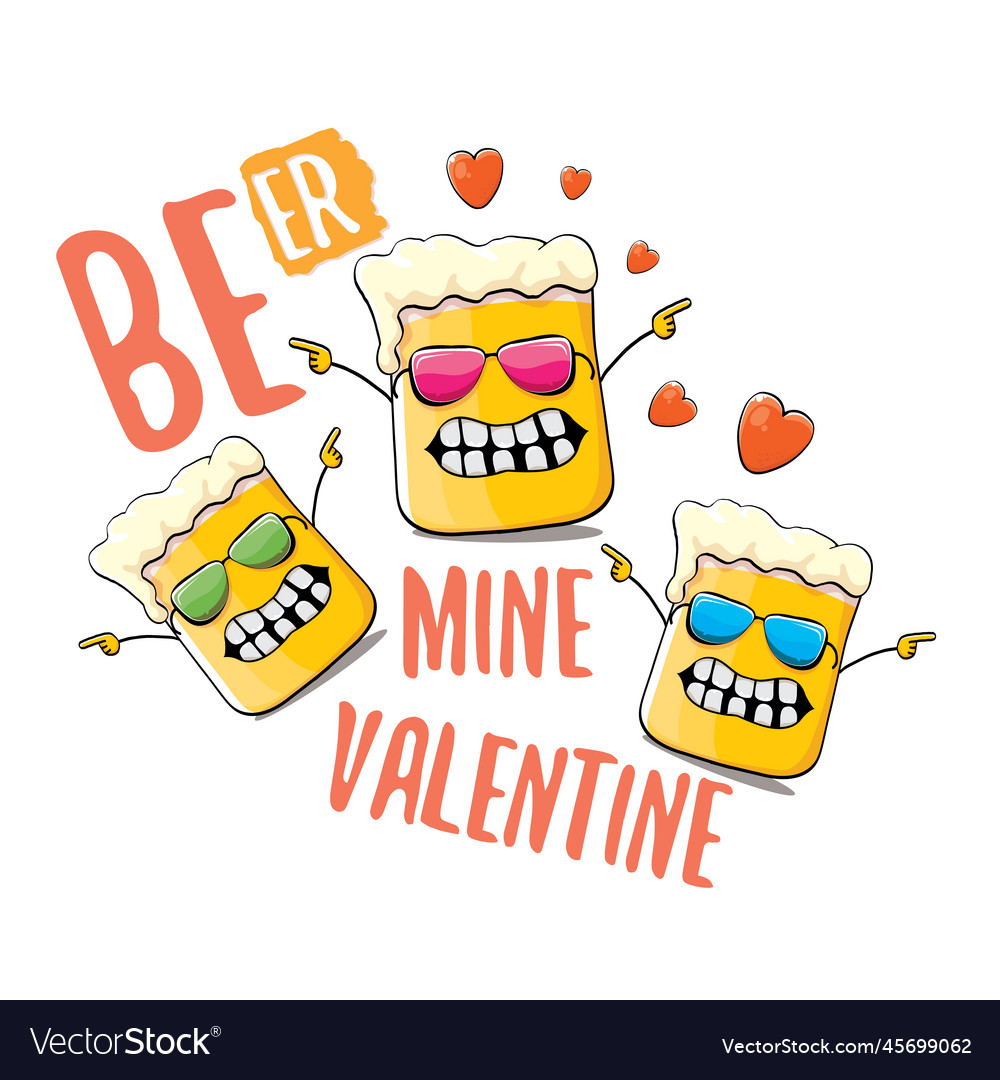 Beer mine valentines greeting Royalty Free Vector Image