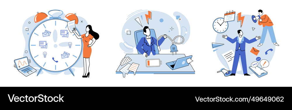 Busy employee the career often Royalty Free Vector Image