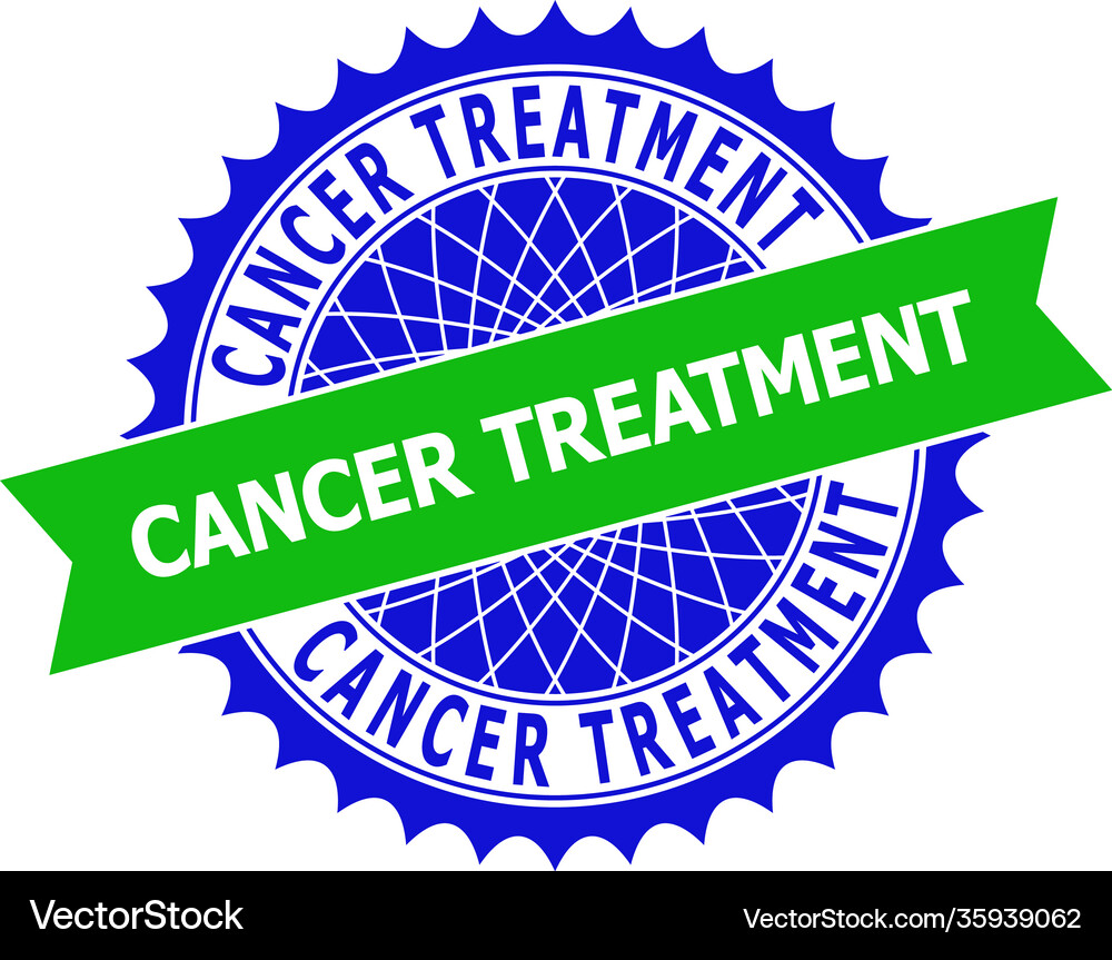 Cancer treatment bicolor clean rosette template Vector Image
