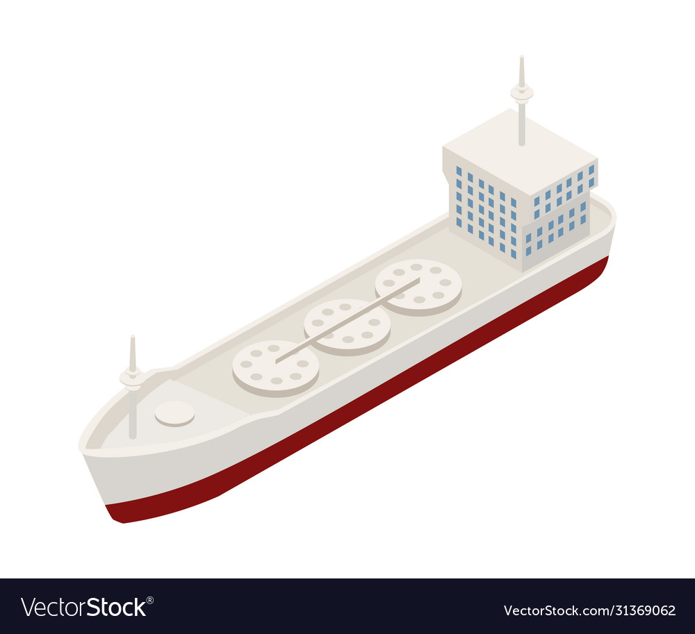 Container ship isometric Royalty Free Vector Image
