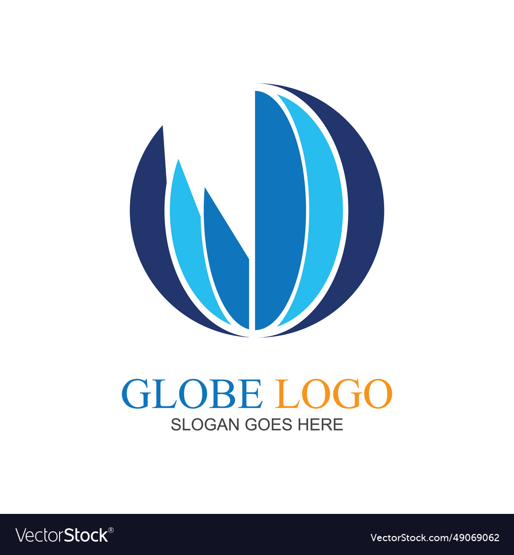 Creative globe logo and icon design template Vector Image Creative globe logo and icon design template Vector Image