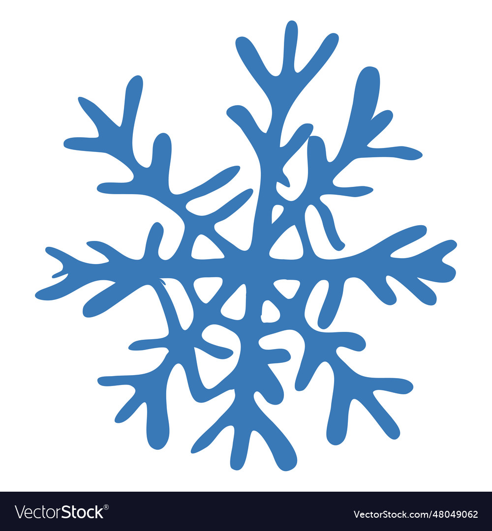 Crystal snowflake pattern sticker Royalty Free Vector Image