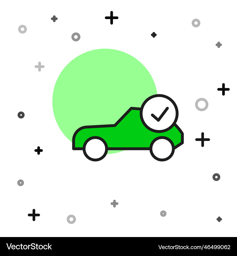 Filled outline auto service check automotive icon Vector Image