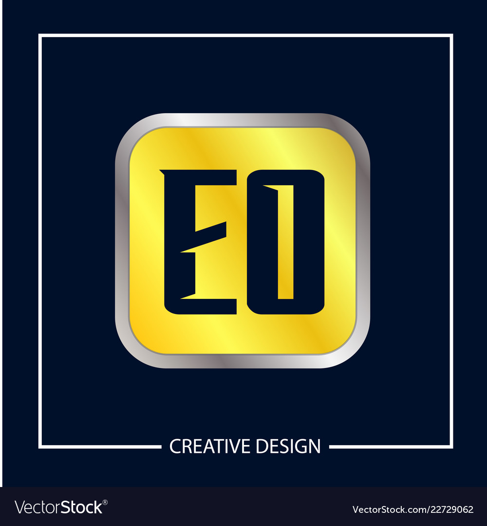 Initial letter eo logo template design Royalty Free Vector