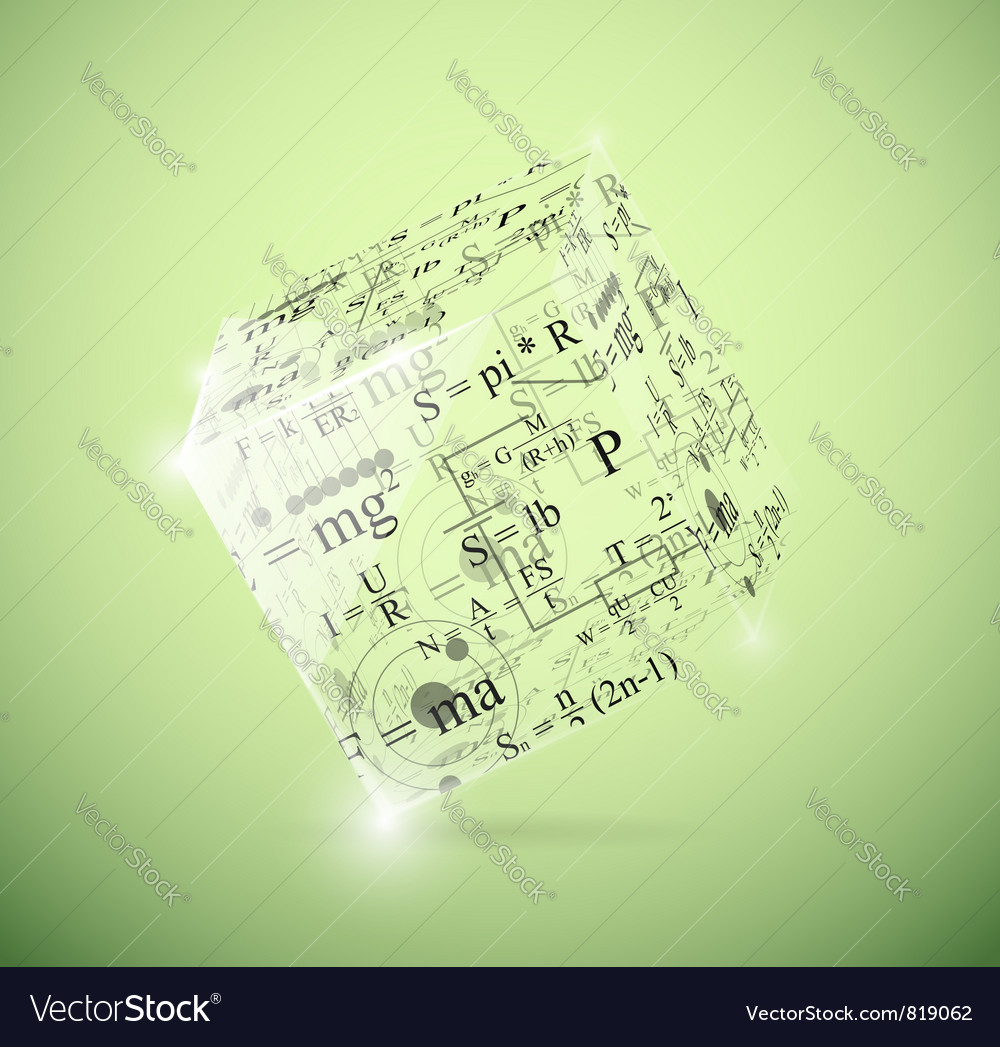 Physical cube Royalty Free Vector Image - VectorStock