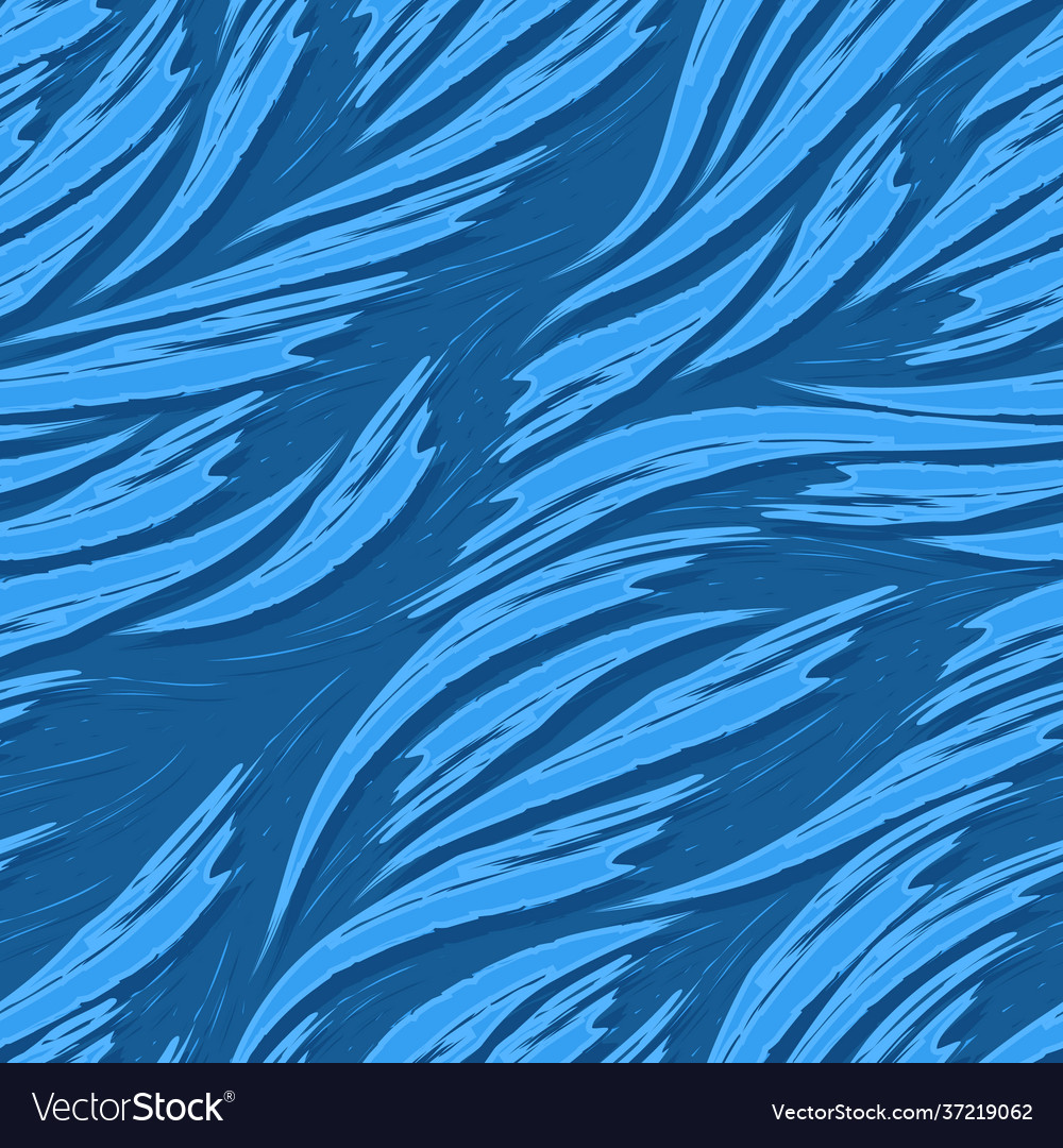 Seamless pattern blue waves or currents Royalty Free Vector