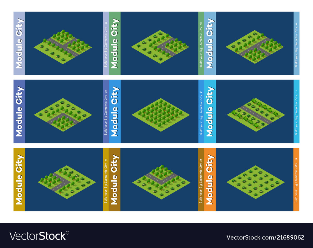 Set urban areas modules Royalty Free Vector Image
